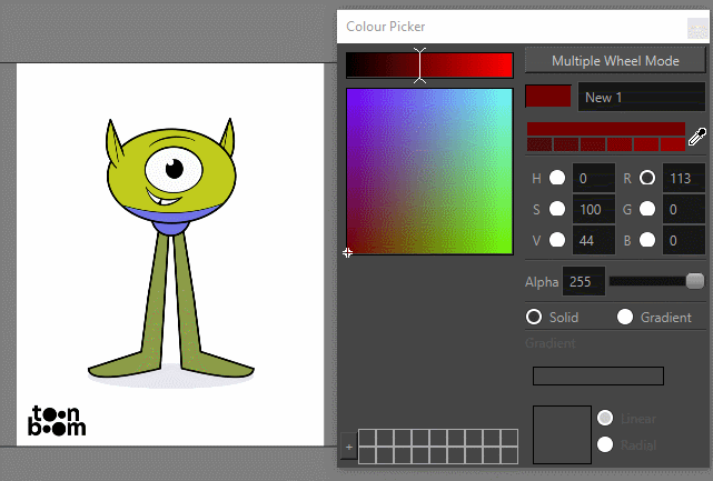 How do I pick colours from a bitmap image to create a vector colour palette? – Toon Boom Help Centre