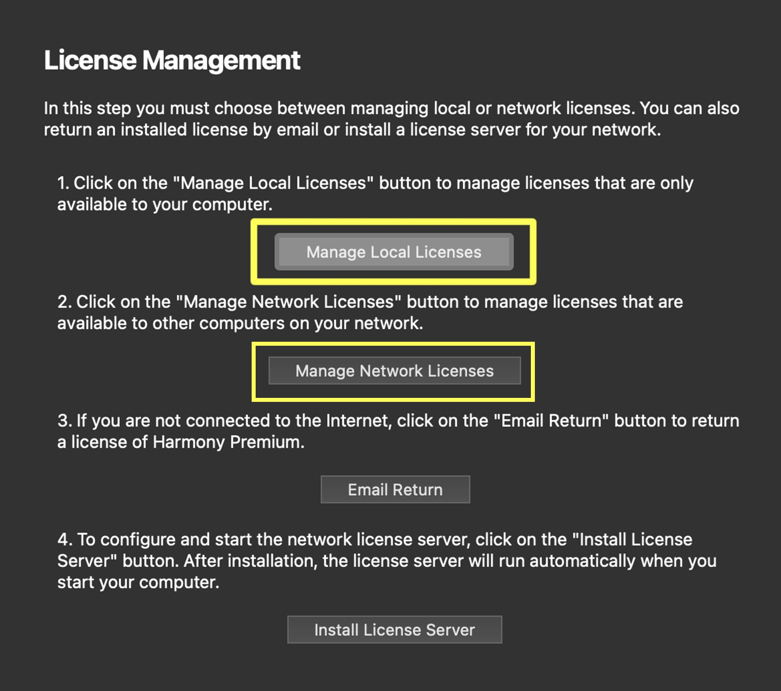 How do I see my active licenses? – Toon Boom Help Centre