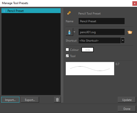 How do I import Tool Presets? – Toon Boom Help Centre
