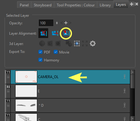 How do I lock a layer to the camera to create an overlay? – Toon Boom ...