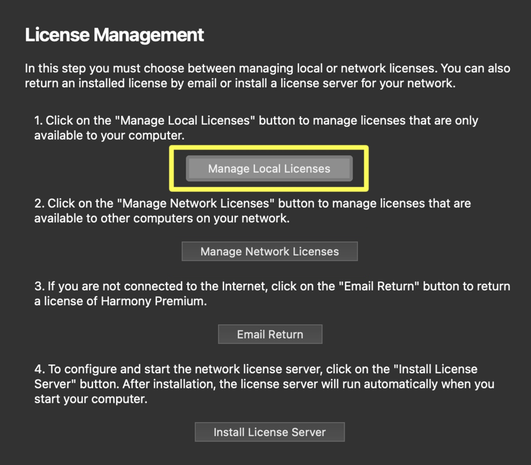 How do I return a borrowed license to a License Server? – Toon Boom Help Centre