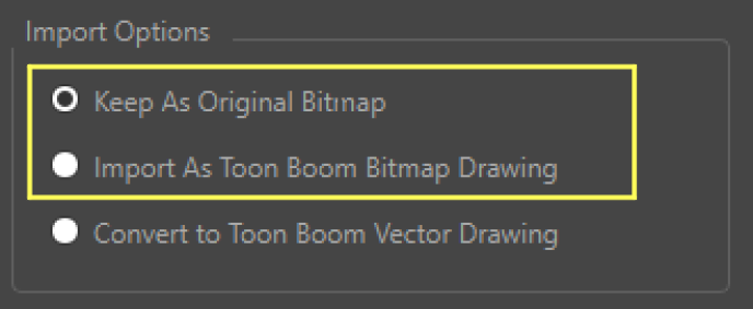 How do I import a flat bitmap image? – Toon Boom Help Centre